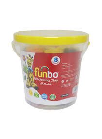 FUNBO Modelling Clay 400g 8 colors in Bucket FO-MC-400-8