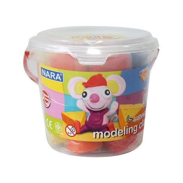 Kiddy Clay Modelling Clay Bucket 8 Colors