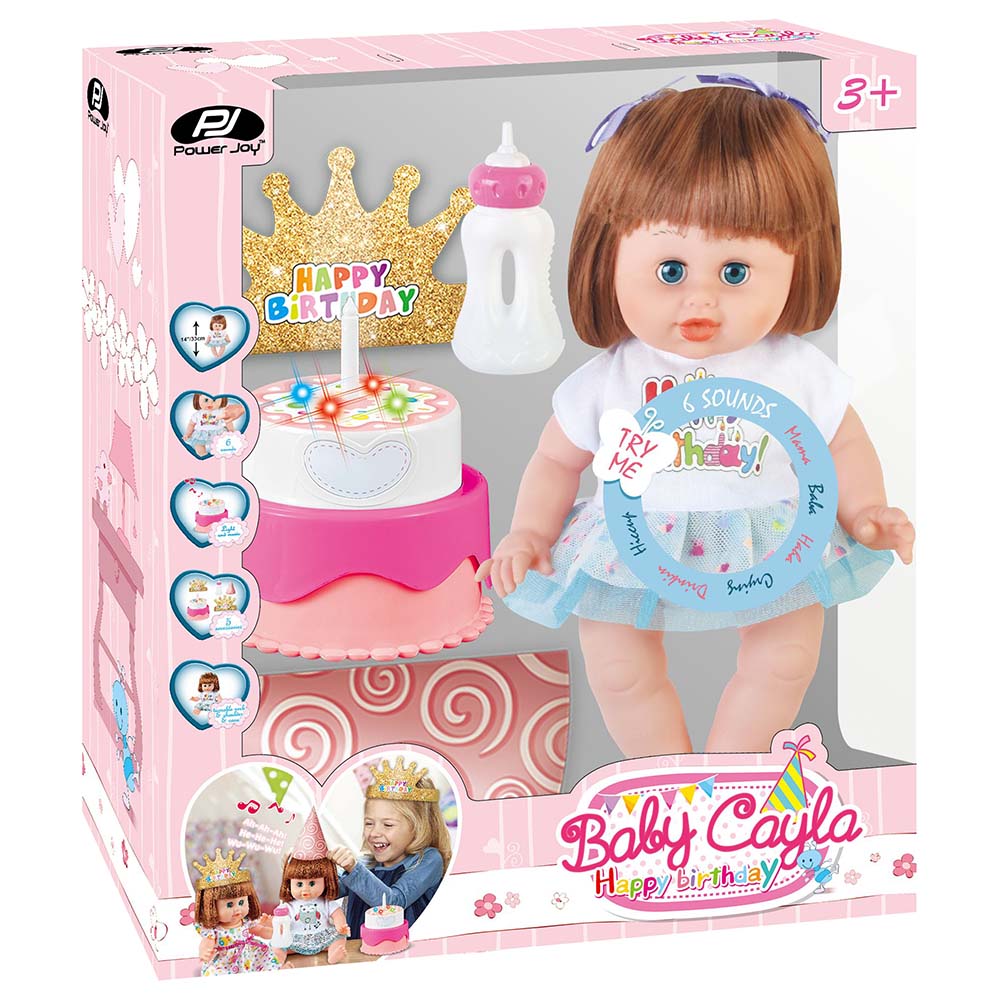 Buy Power Joy Baby Cayla Birthday Doll in Bahrain | Toys for Kids | Halabh