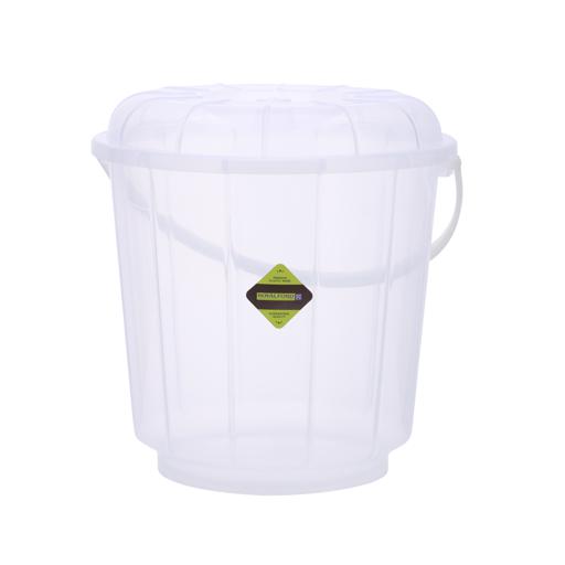 Royalford RF10691 Transparent Bucket with Lid, 11L Plastic Bucket