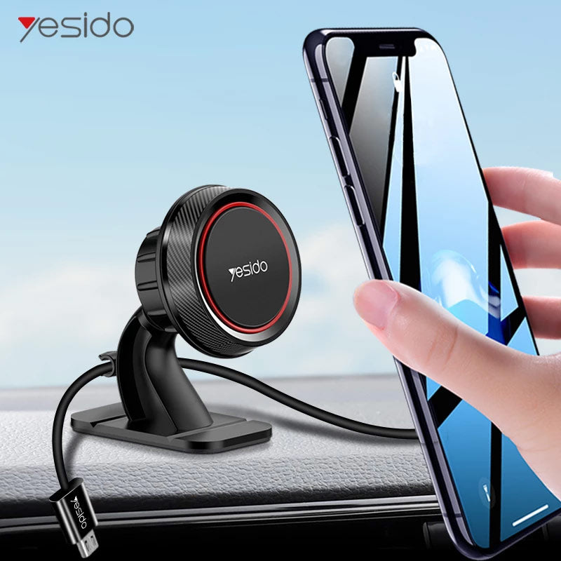 Yesido Magnetic Suction Bracket Black Color Works with Smart Phones Mo