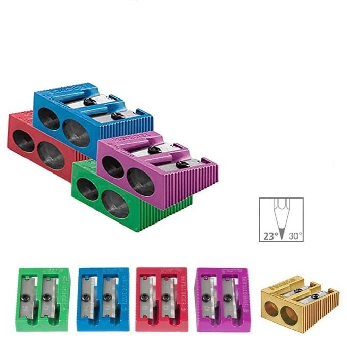 Staedtler Double Hole Metal Sharpener 5 Colors
