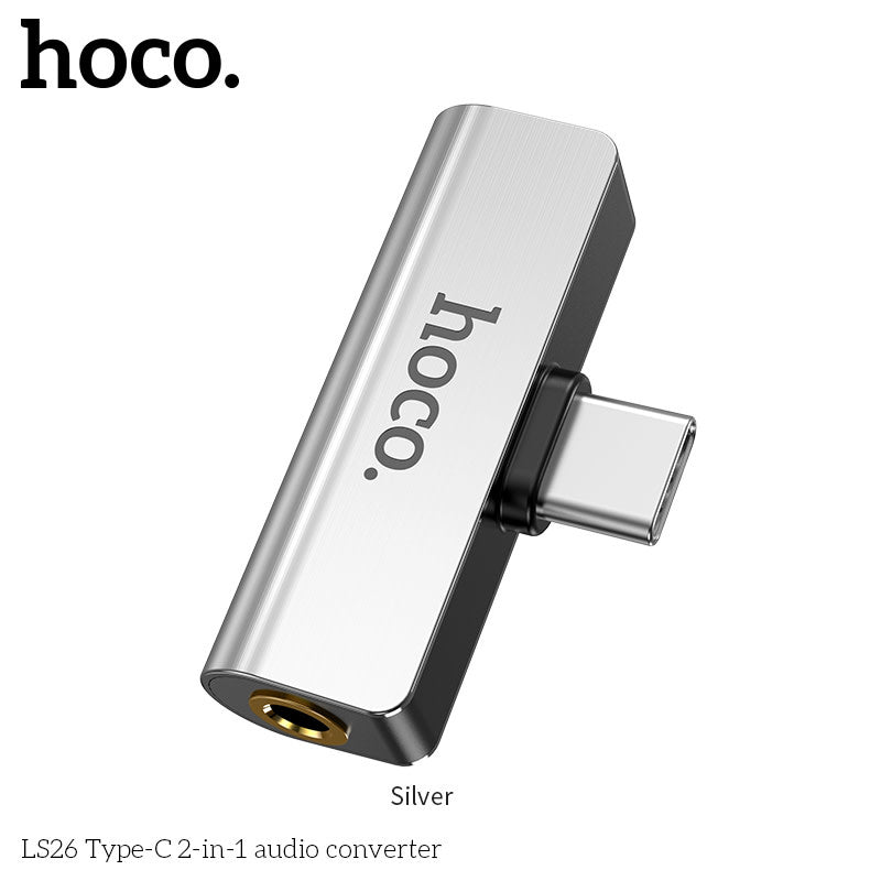 Hoco Type C 2 In 1 Adapter Charging Current 1.5A Audio Converter