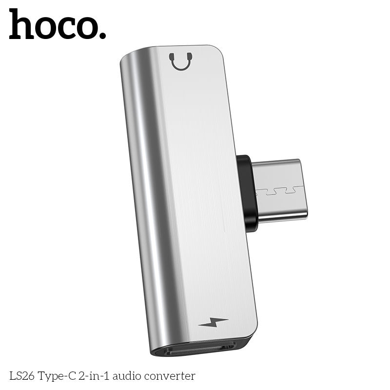 Hoco Type C 2 In 1 Adapter Charging Current 1.5A Audio Converter