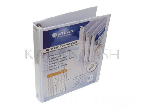 Atlas File Folder 4 Rings A4 Size White 25 mm